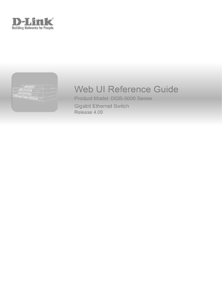 Dgs-3000-Series Revb Web Ui Reference Guide v4.00 WW | PDF