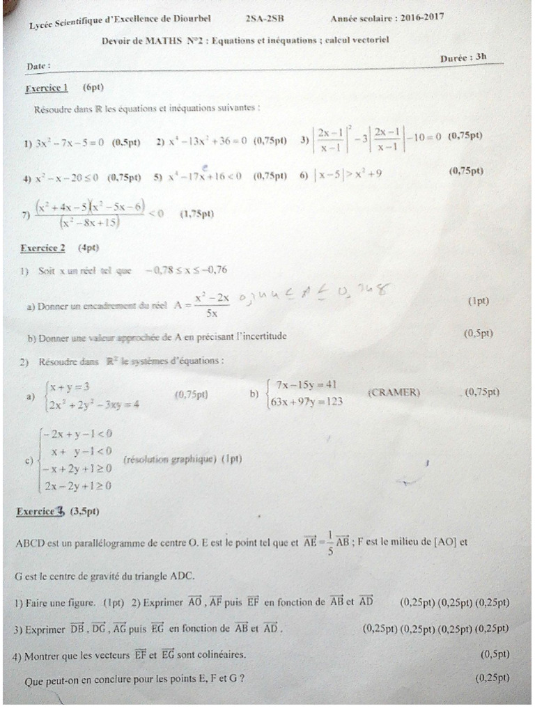 Exo Maths LSED | PDF