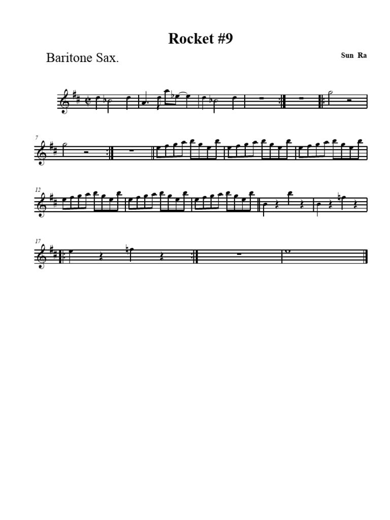 Rocket #9 - 003 Baritone Sax in Eb | PDF