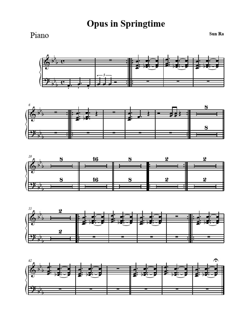 Opus in Springtime - 001G Piano | PDF