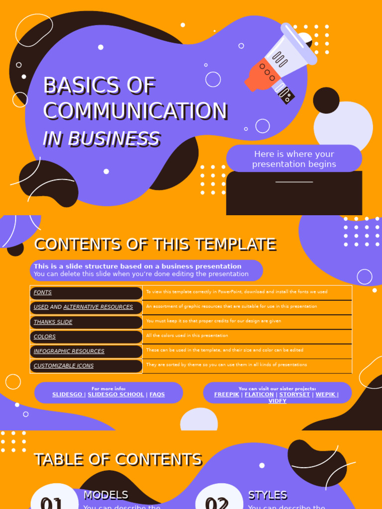 Basics of Communication in Business by Slidesgo | PDF