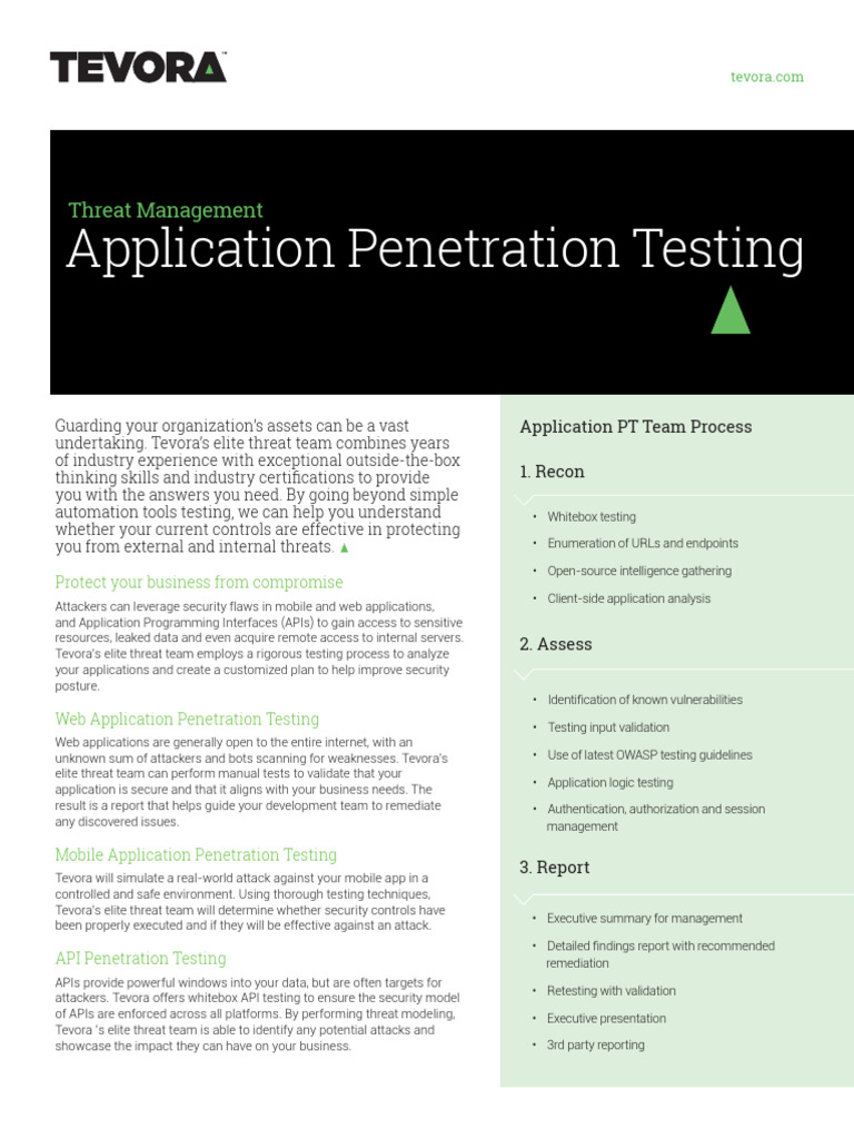 App Pen Testing Datasheet v3 | PDF
