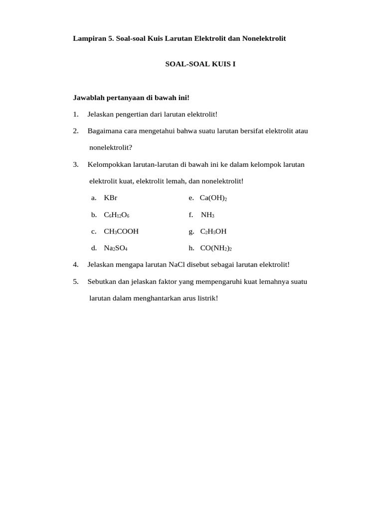 Soal Kuis | PDF