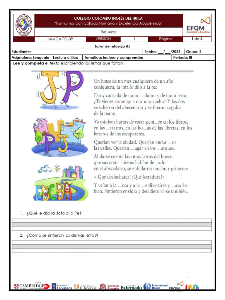 Taller de Refuerzo #5 | PDF