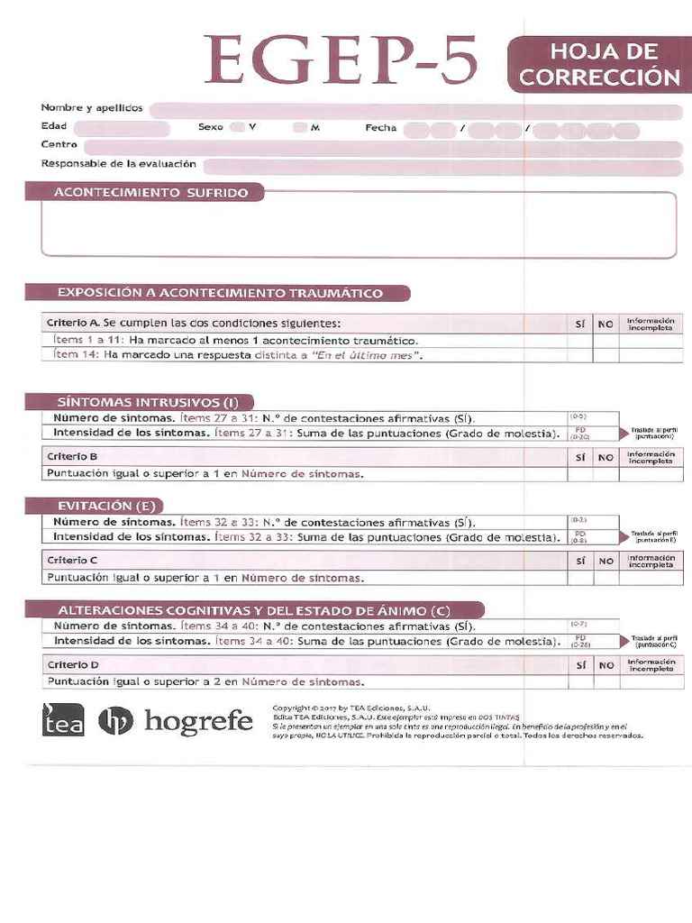 Egep-5 Hoja de Corrección 2 | PDF