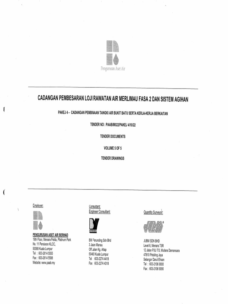 Volume 5 of 5 - Tender Drawings | PDF