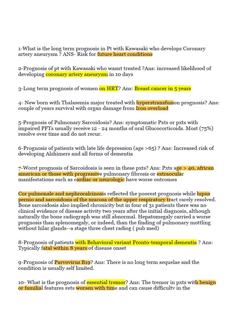 Prognosis Step 3 | PDF
