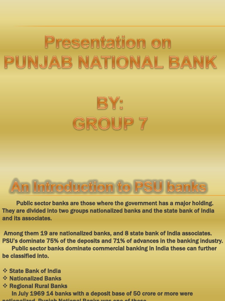 Punjab National Bank: History and Impact | PDF | Banks | Banking