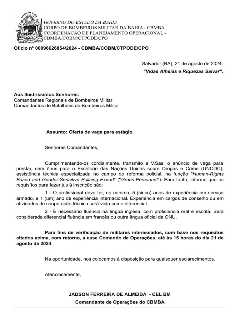 SEI 00096626854 Oficio | PDF