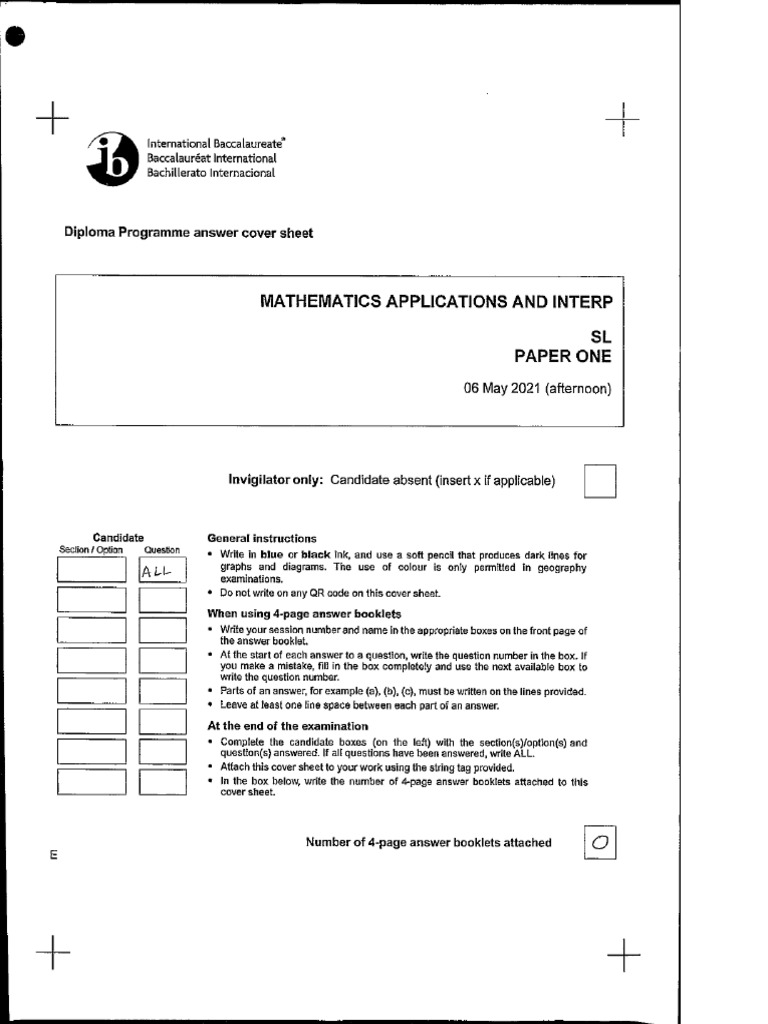 Sample C (Unannotated) - AI - SL - P1 - TZ2 - 68NA | PDF