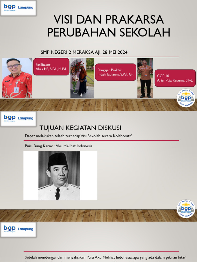 Visi Dan Prakarsa Perubahan Sekolah, Arief PK | PDF