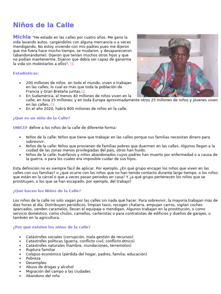 Niños de La Calle | PDF