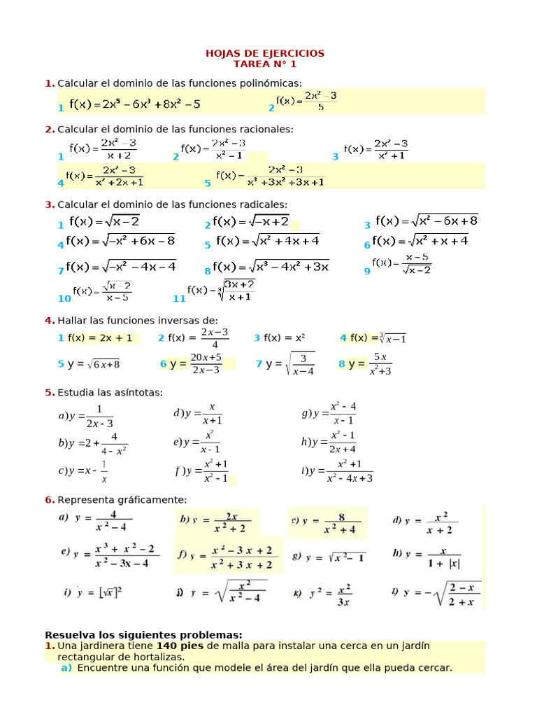 Tarea 1 Funciones 2024 | PDF