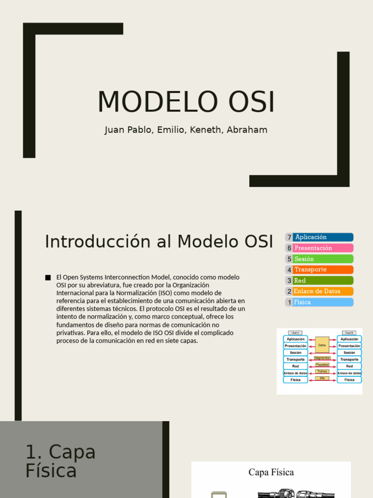 Presentacion Modelo OSI | PDF