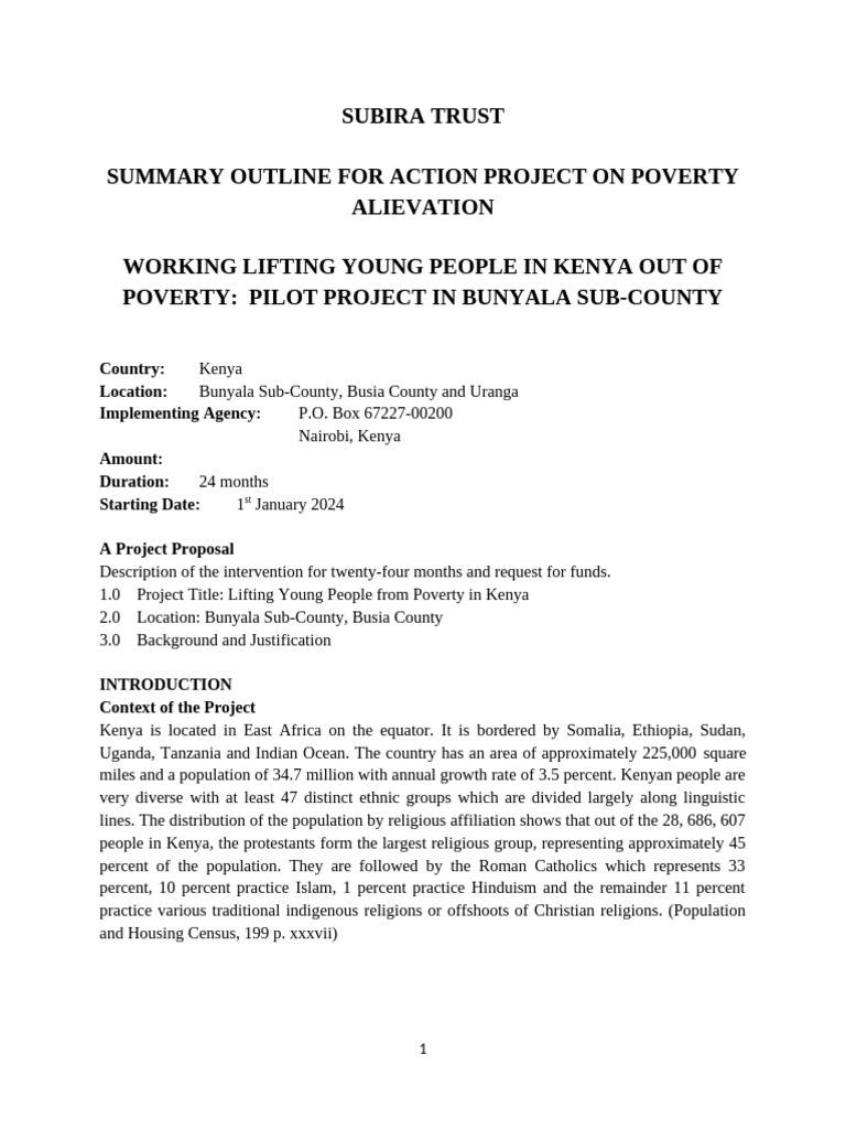 Action Project On Poverty Alievation PDF