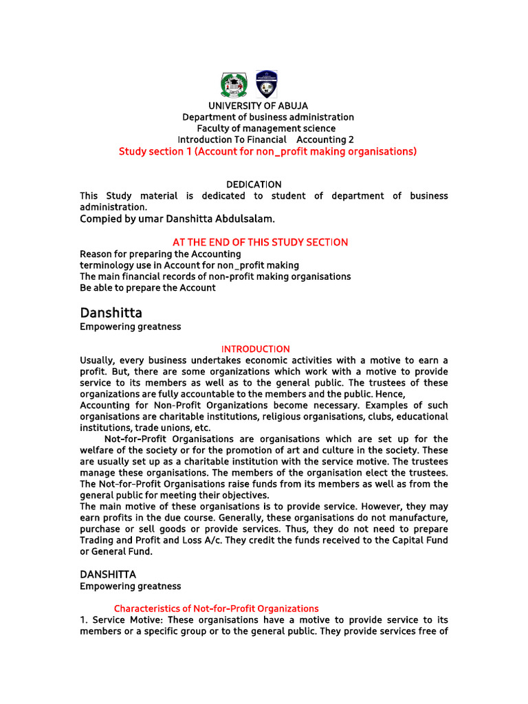 Acc 102 - 1ST Segment - (Danshitta) | PDF