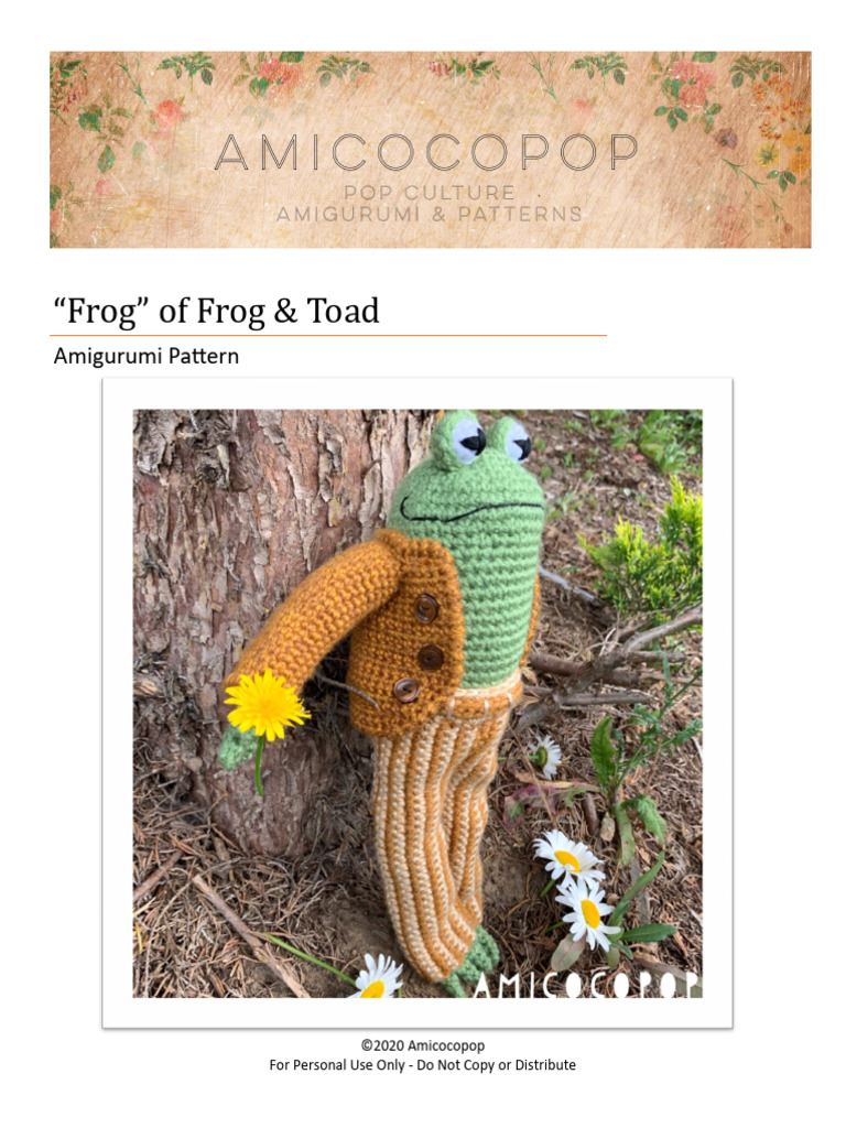Frog and Toad Pattern | PDF