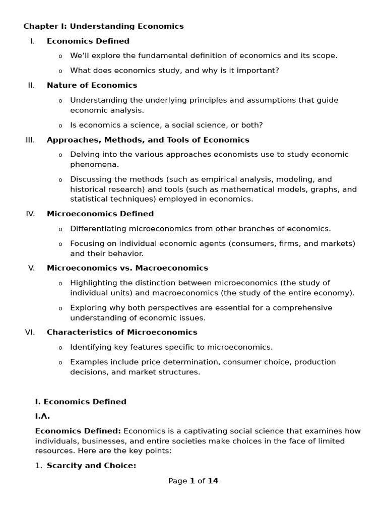 Microeconomics Chapter 1 | PDF | Economics | Business