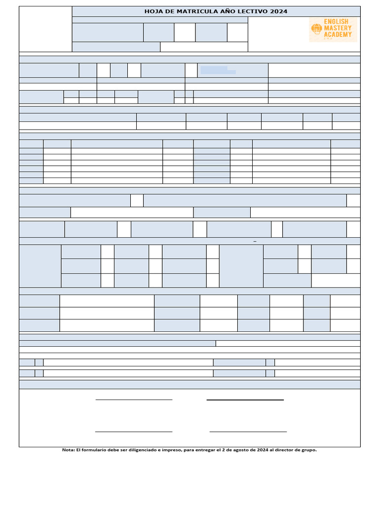 Formato de Matricula | PDF