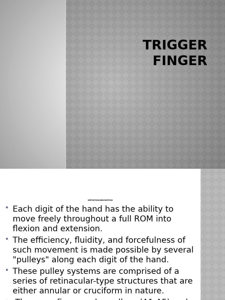 Trigger Finger | PDF