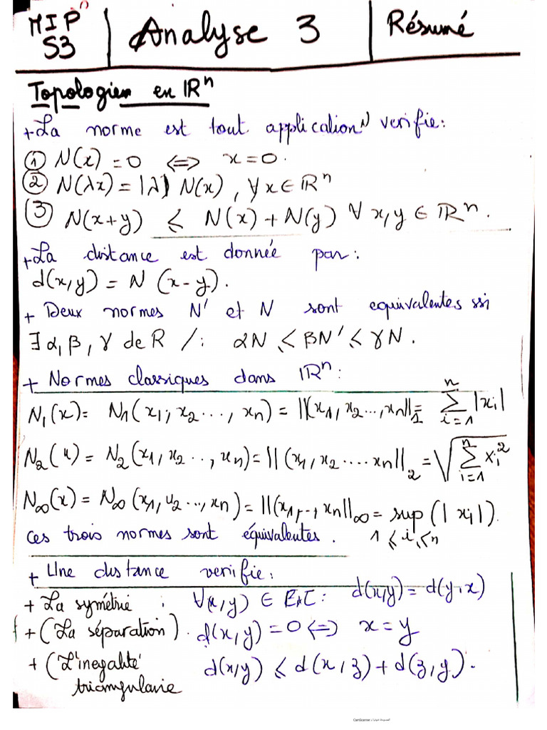 Resumé Analyse 3 | PDF