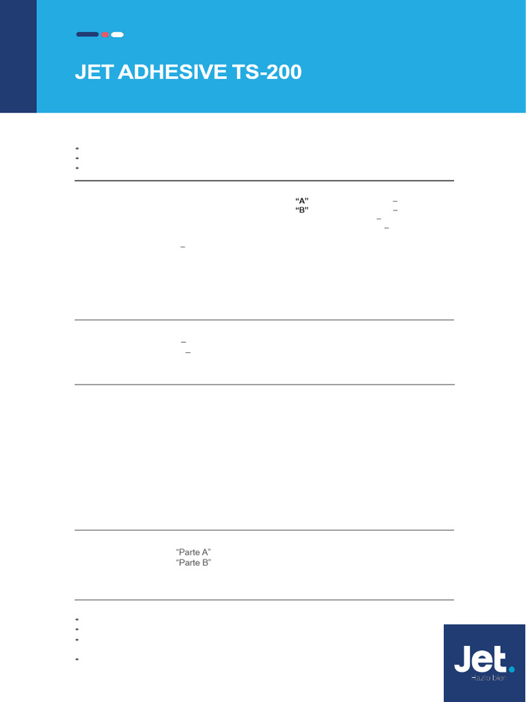 JET_ADHESIVE_TS-2001 | PDF