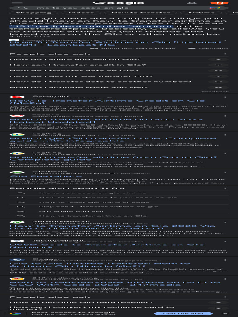 Me To You Code On Glo - Google Search | PDF | Telecommunications ...