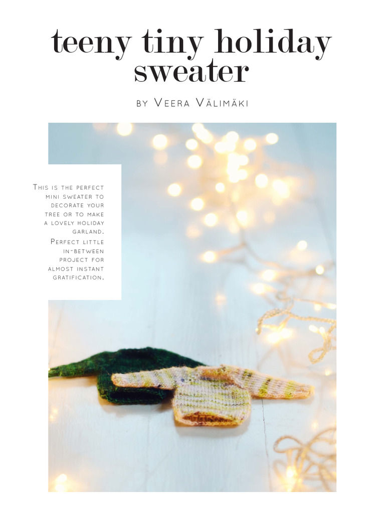 Teeny Tiny Holiday Sweater | PDF