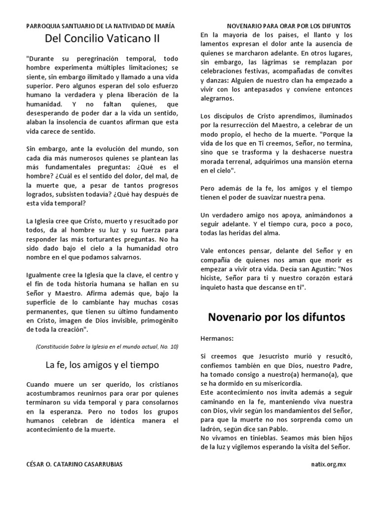 Novenario de Difuntos ! ORIGINAL | PDF | La resurrección de Jesús | Oración