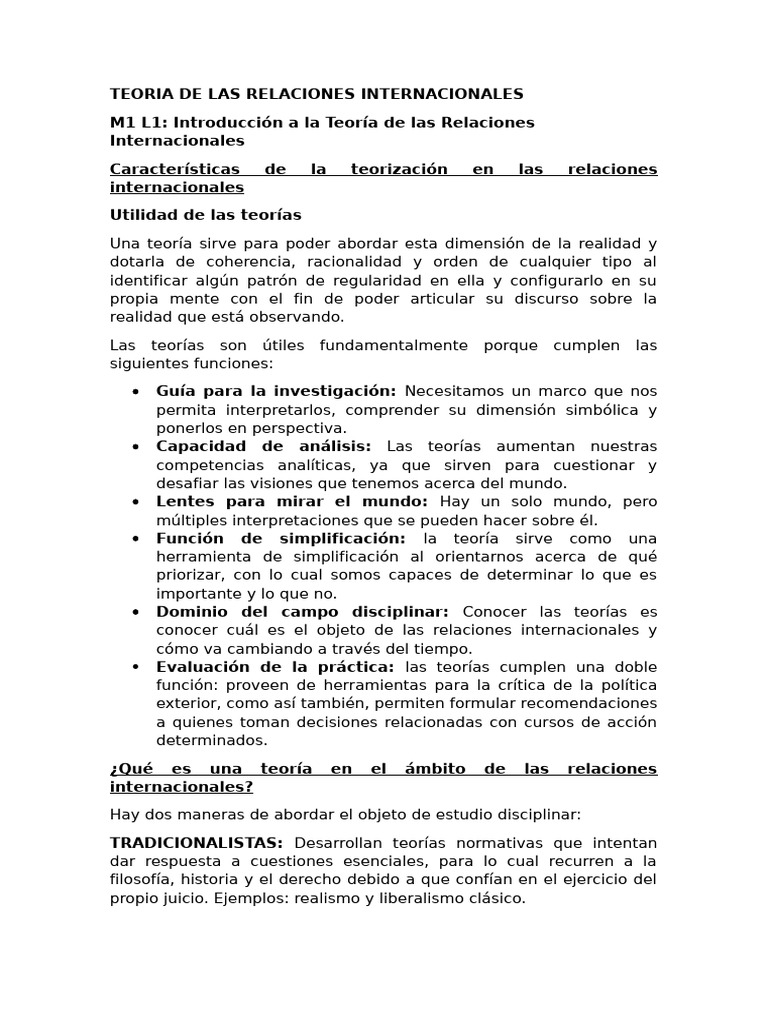 Teoria de Las Rrii | PDF