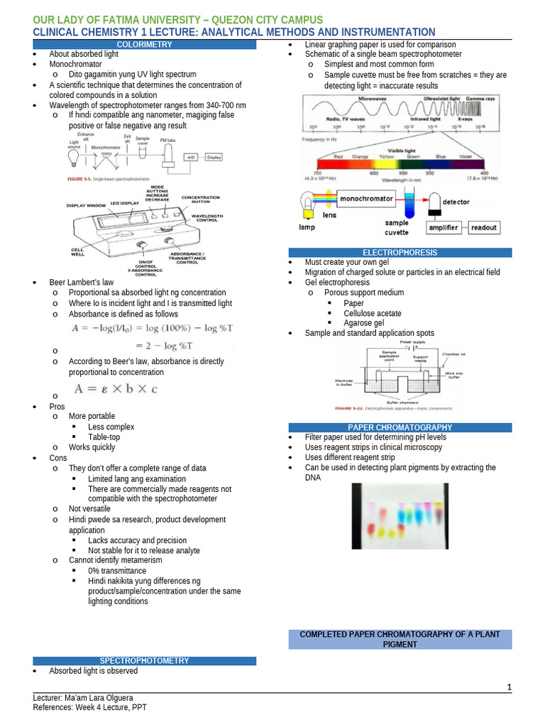 CC1 Lec - Analytical Techniques and Instrumentation | PDF