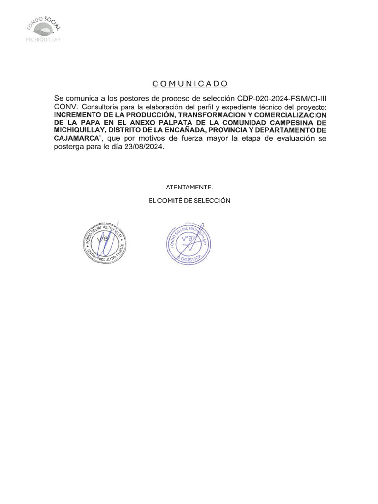 Comunicado | PDF