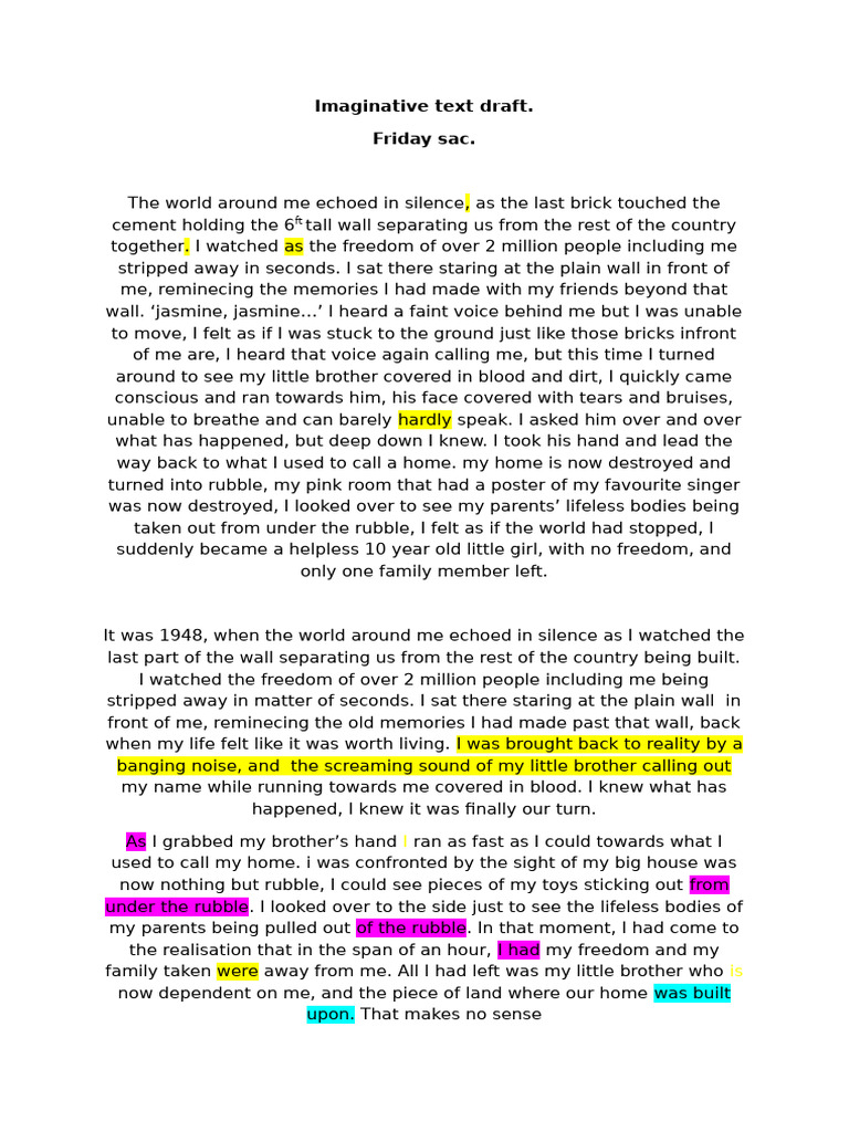 Imaginative Text | PDF