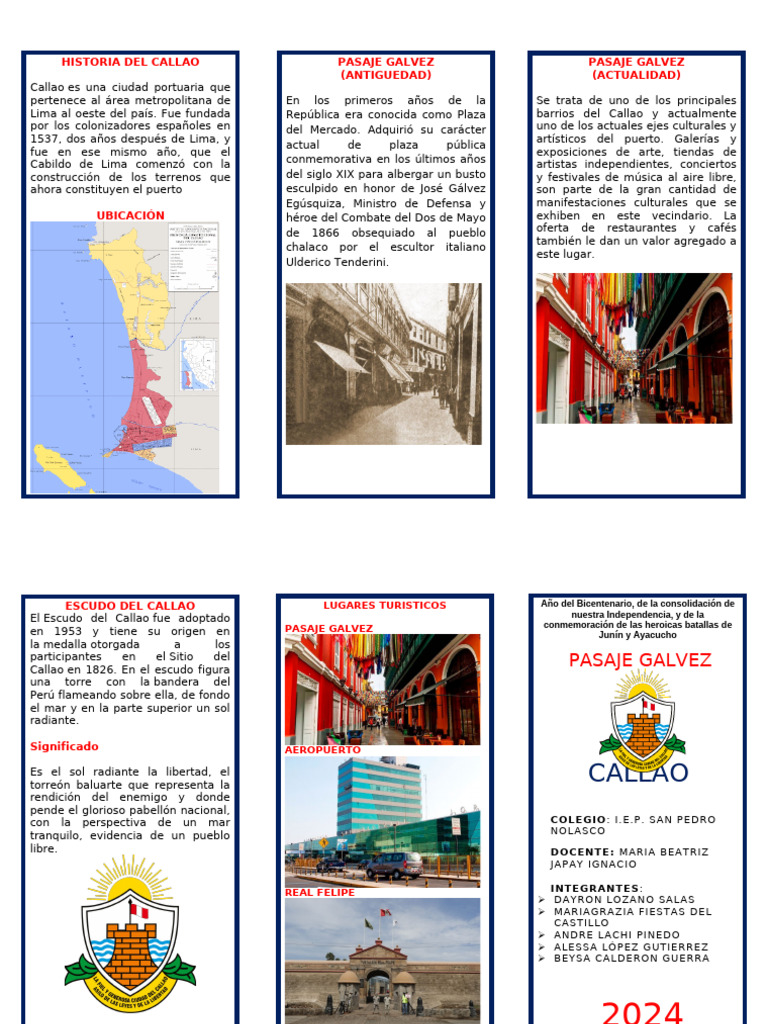 Triptico Callao | PDF