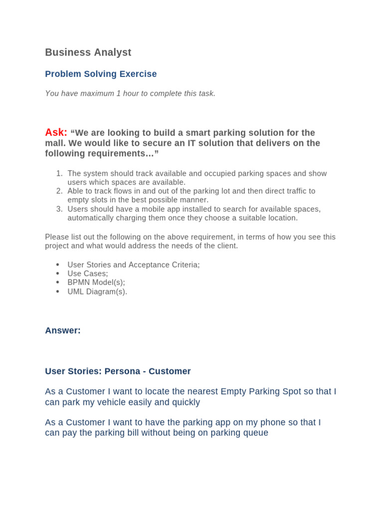 BA - Case Study Evaluation Assessment Deepak | PDF