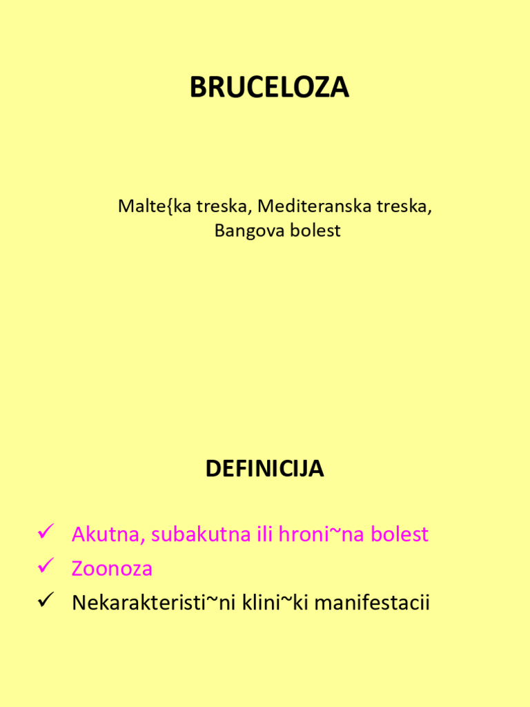 Bruceloza: (Brucellosis A 23) | PDF