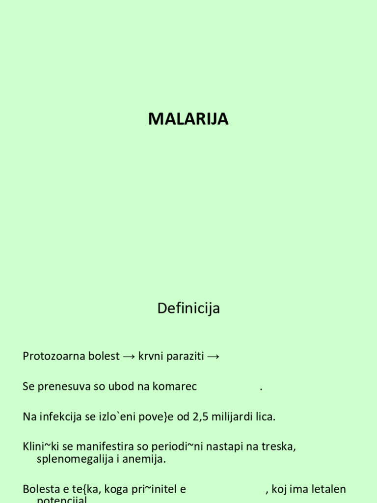 Malarija | PDF