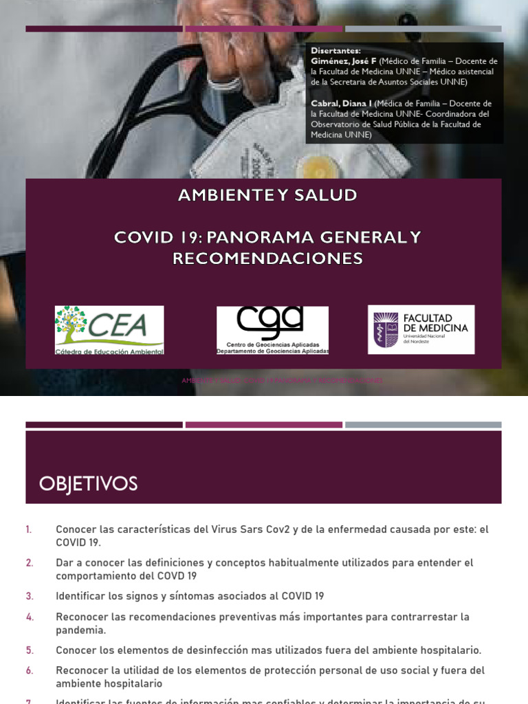 Ambiente y Salud - Covid 19 Panorama General y Recomendaciones | PDF