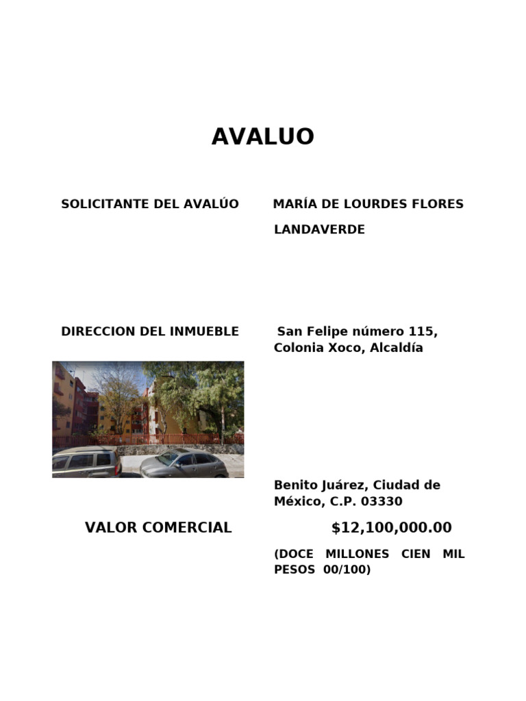 AVALUO landaverde | PDF