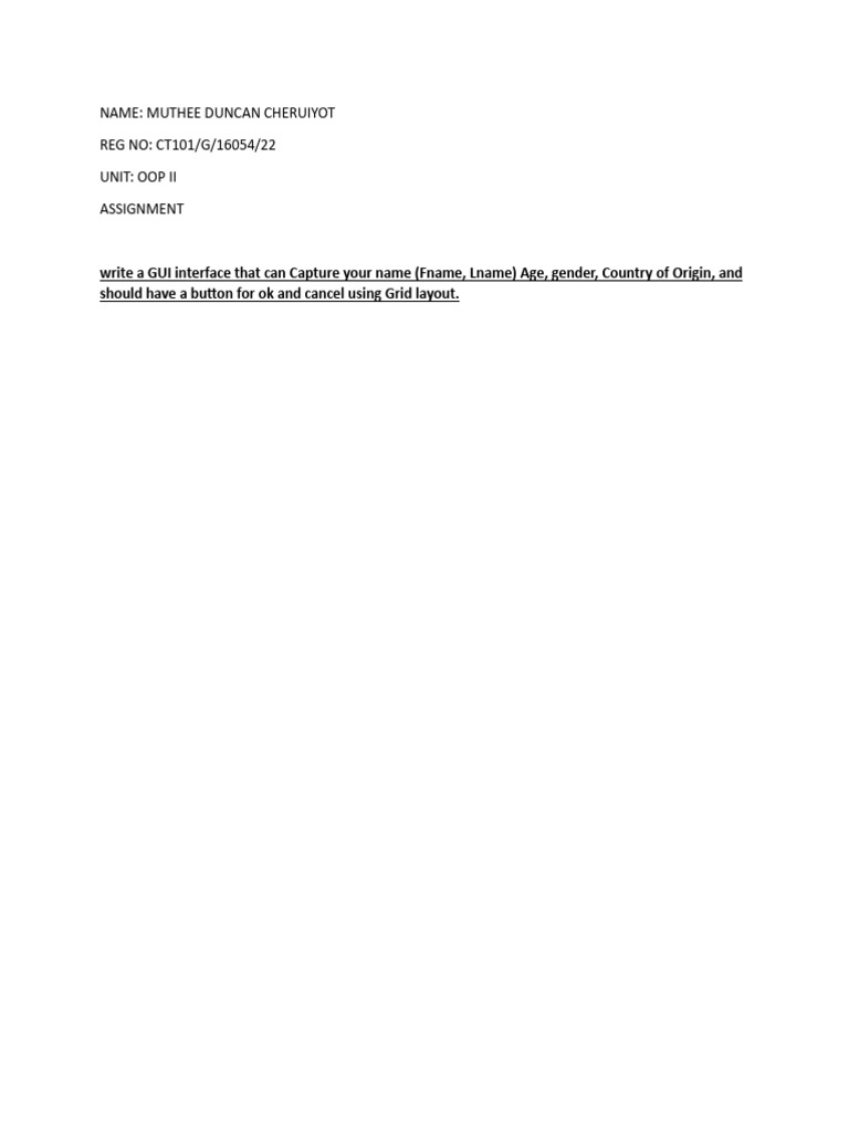 Gui Assignment | PDF Gui Assignment | PDF
