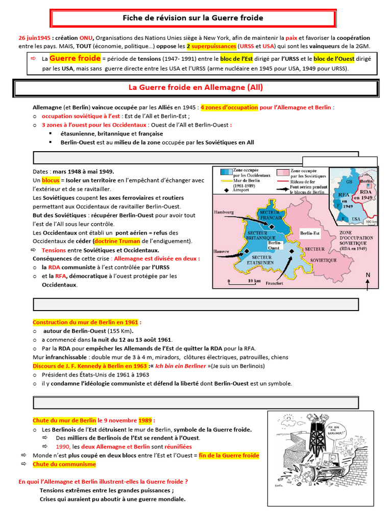 FICHE REVISION-guerre-froide | PDF
