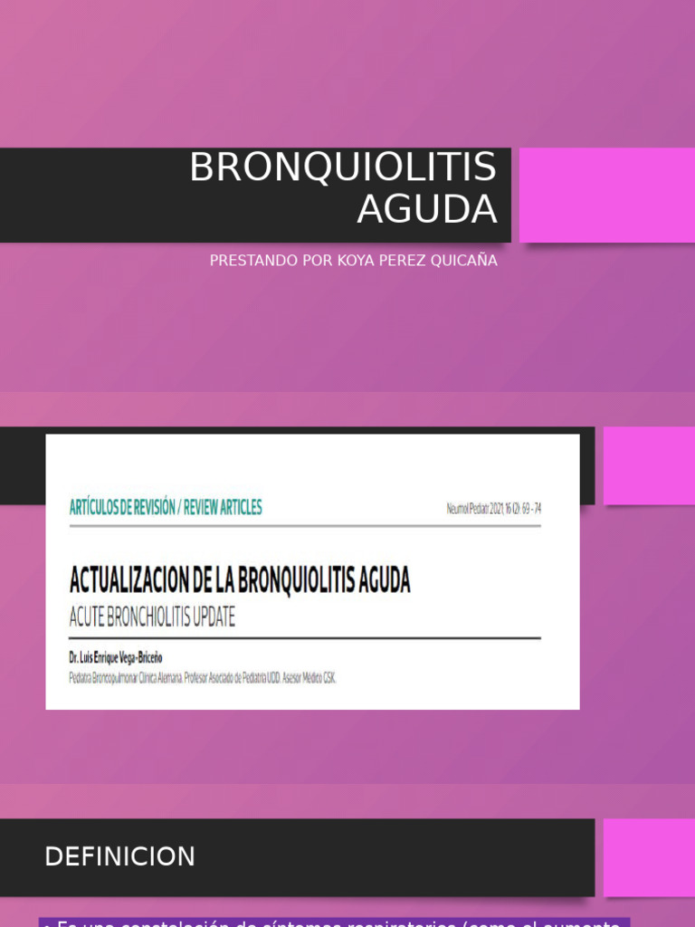 Bronquiolitis Aguda | PDF