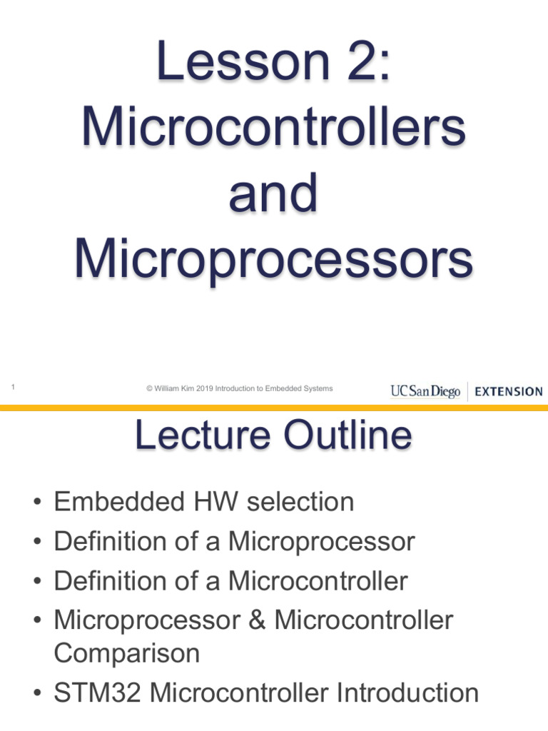 Ucsd Microcontrollers And Microprocessors Lecture Pdf Central Processing Unit Microcontroller