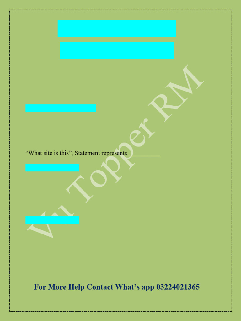 CS408 Quiz-3 by Vu Topper RM | PDF CS408 Quiz-3 by Vu Topper RM | PDF