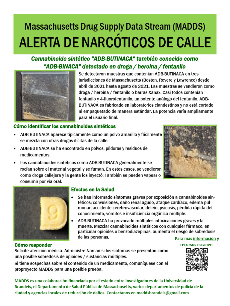 Adb Butinaca PD One Pager Spanish Last 1 | PDF