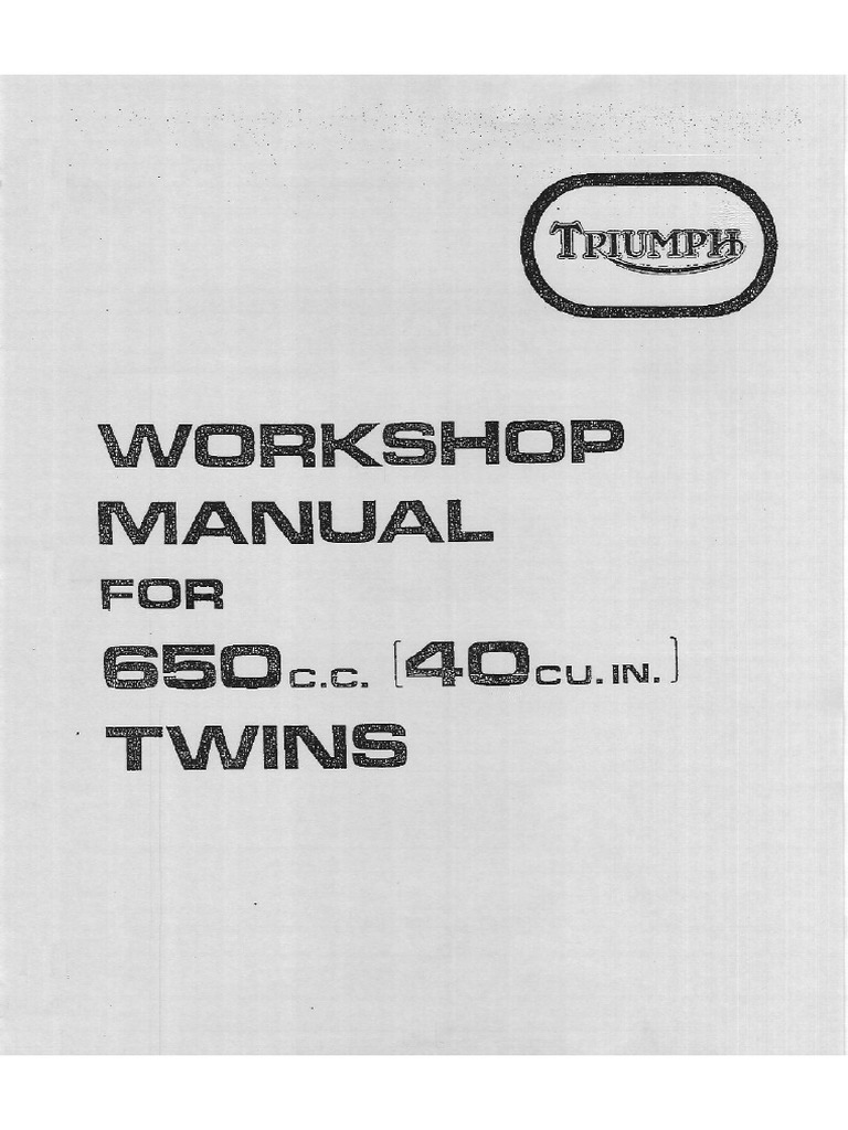 1972on Triumph 650 Twin Service Manual | PDF