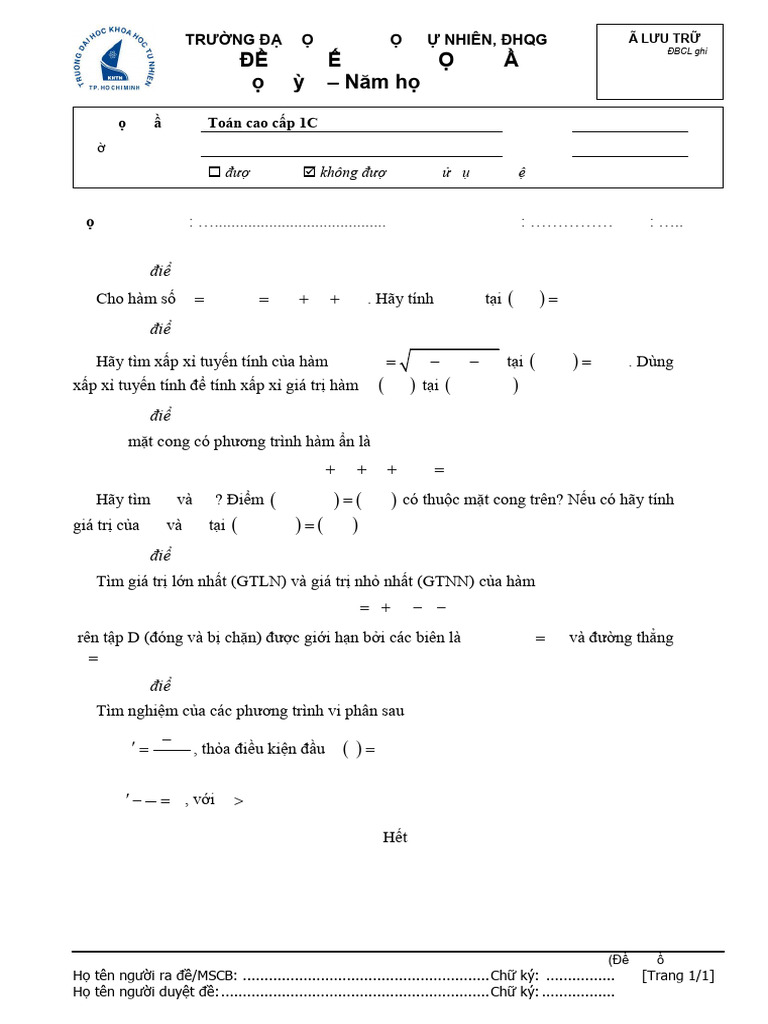 De Thi CK TCC1C 2020-2021 CA 1 | PDF