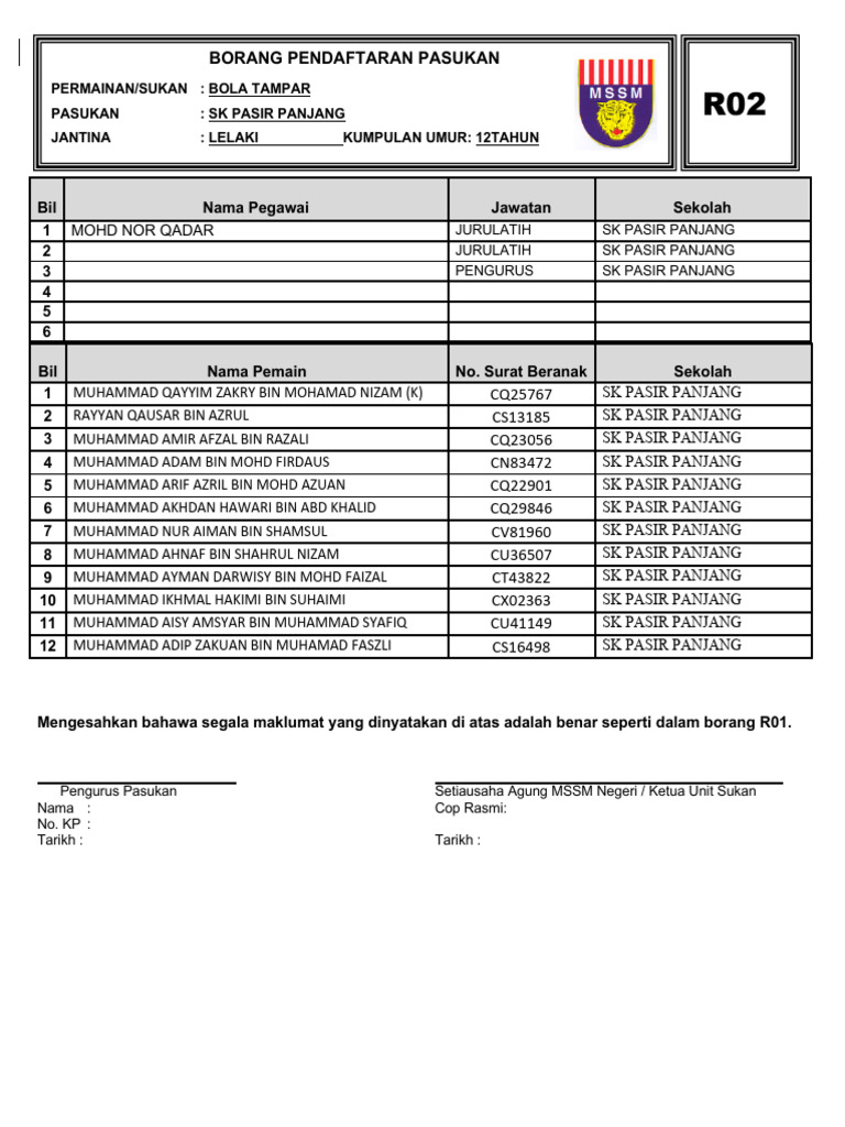 Latest Borang r02. L12doc | PDF