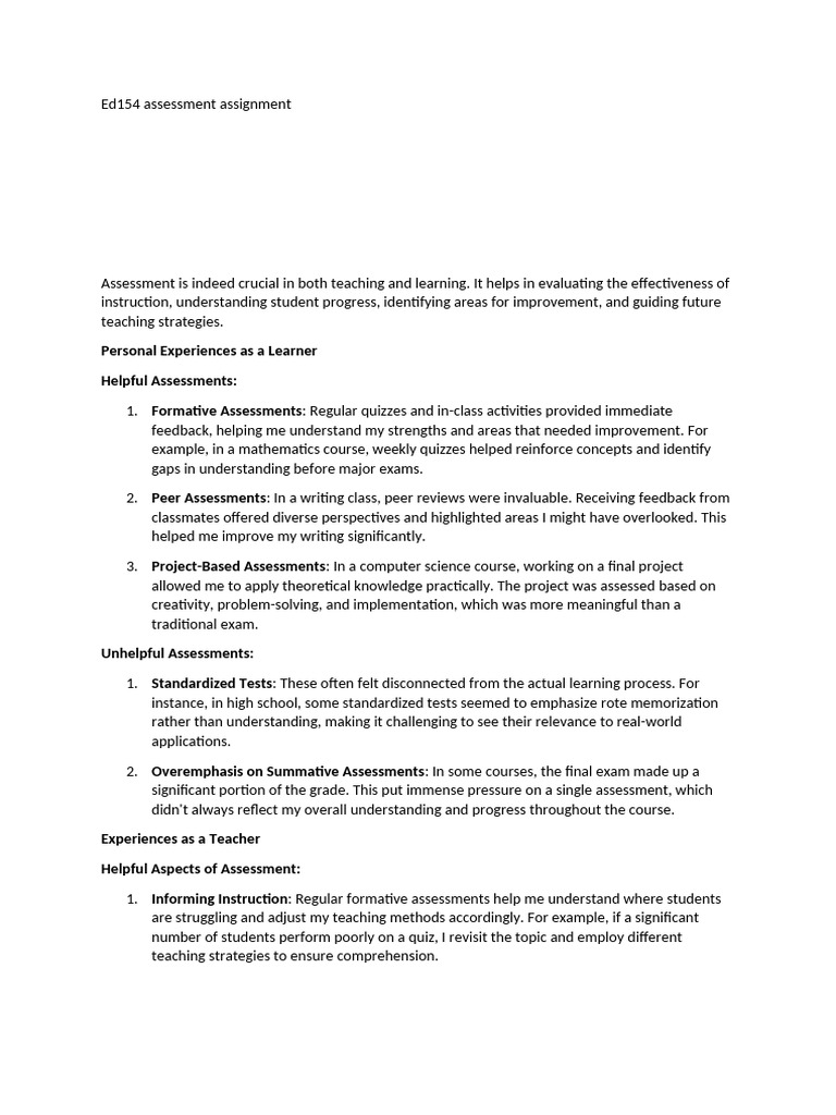 Ed154 Assessment Unit 1 Notes | PDF