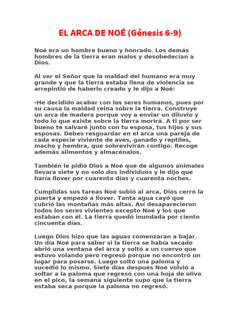 El Arca de Noé | PDF | Adultos jóvenes